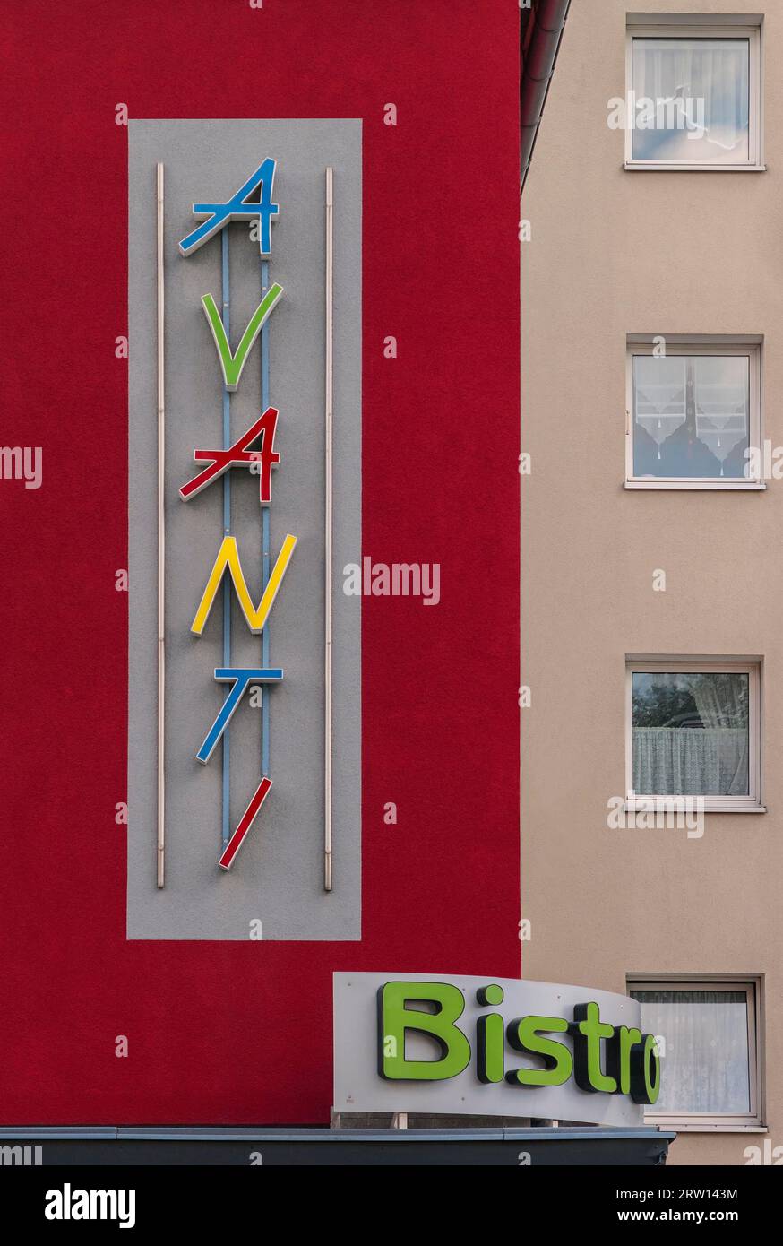 Facade detail of a pizzeria Stock Photo - Alamy
