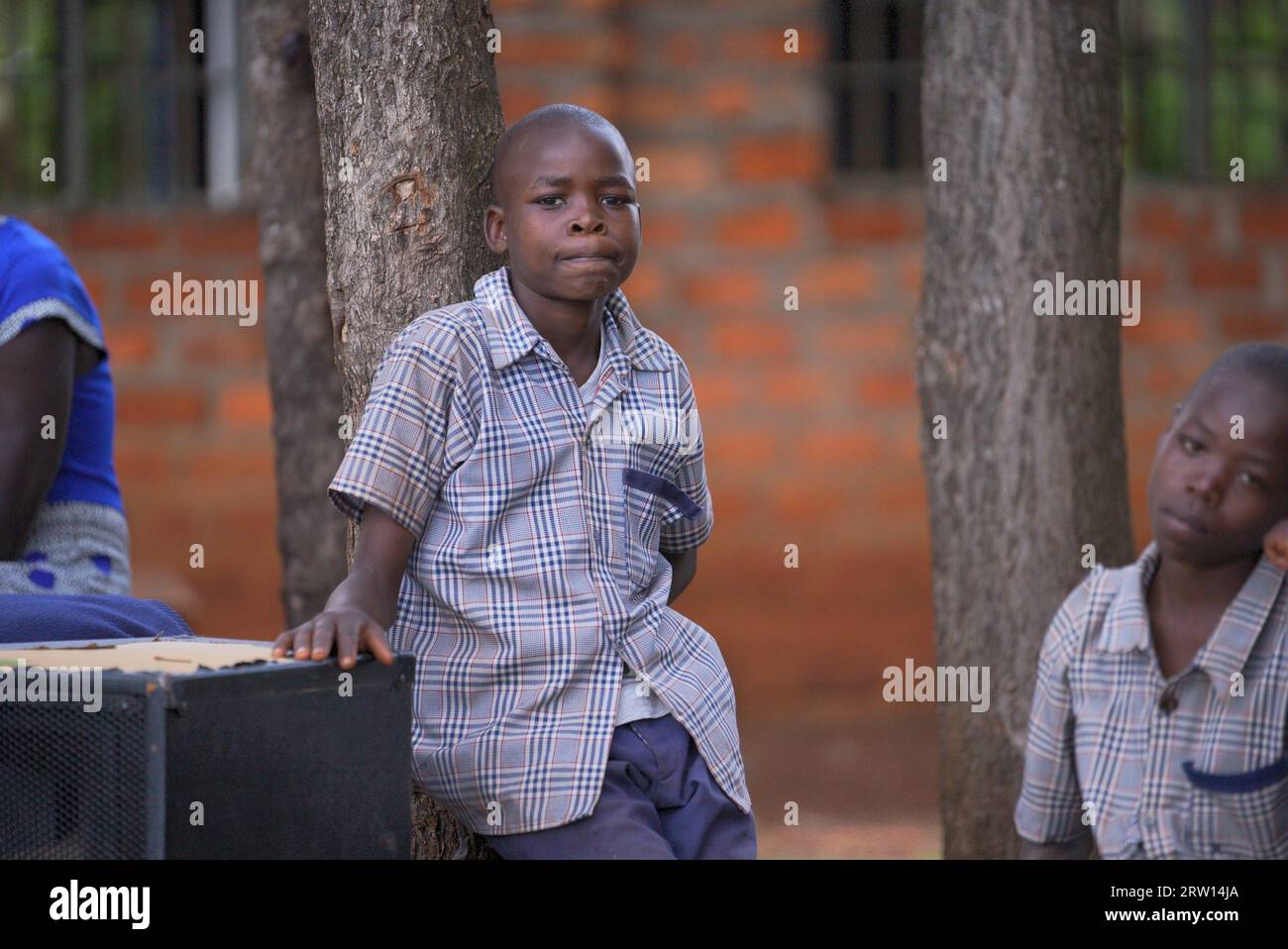 Young African student facing the camera at a school event Stock Photo ...
