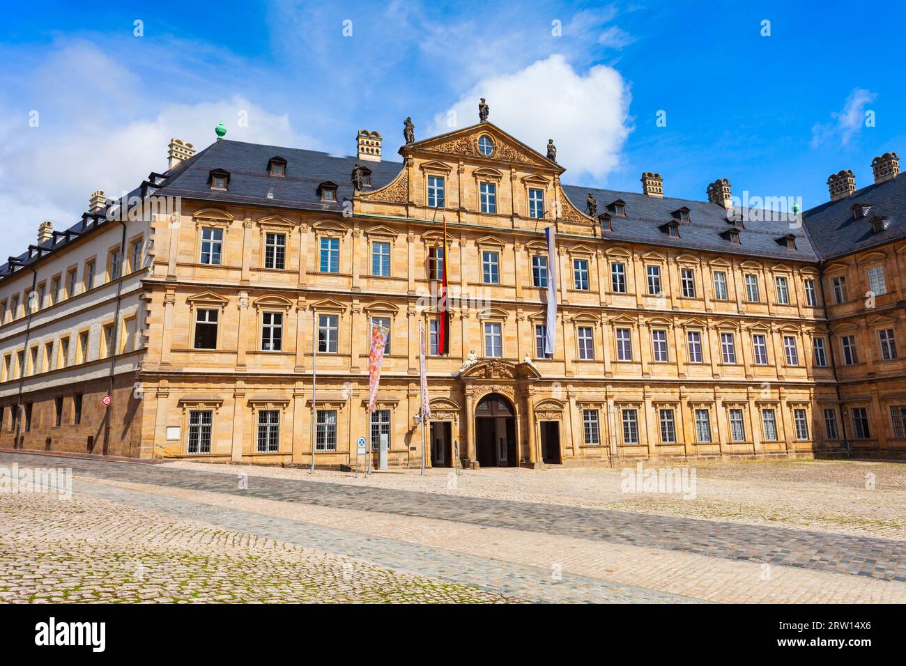 New Residence building at Domplatz square in Bamberg old town. Bamberg ...