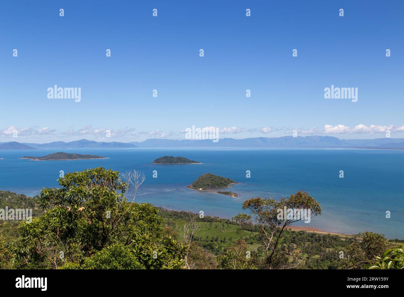 View from Mount Kootaloo on Dunk Island in Queensland Australia Stock ...