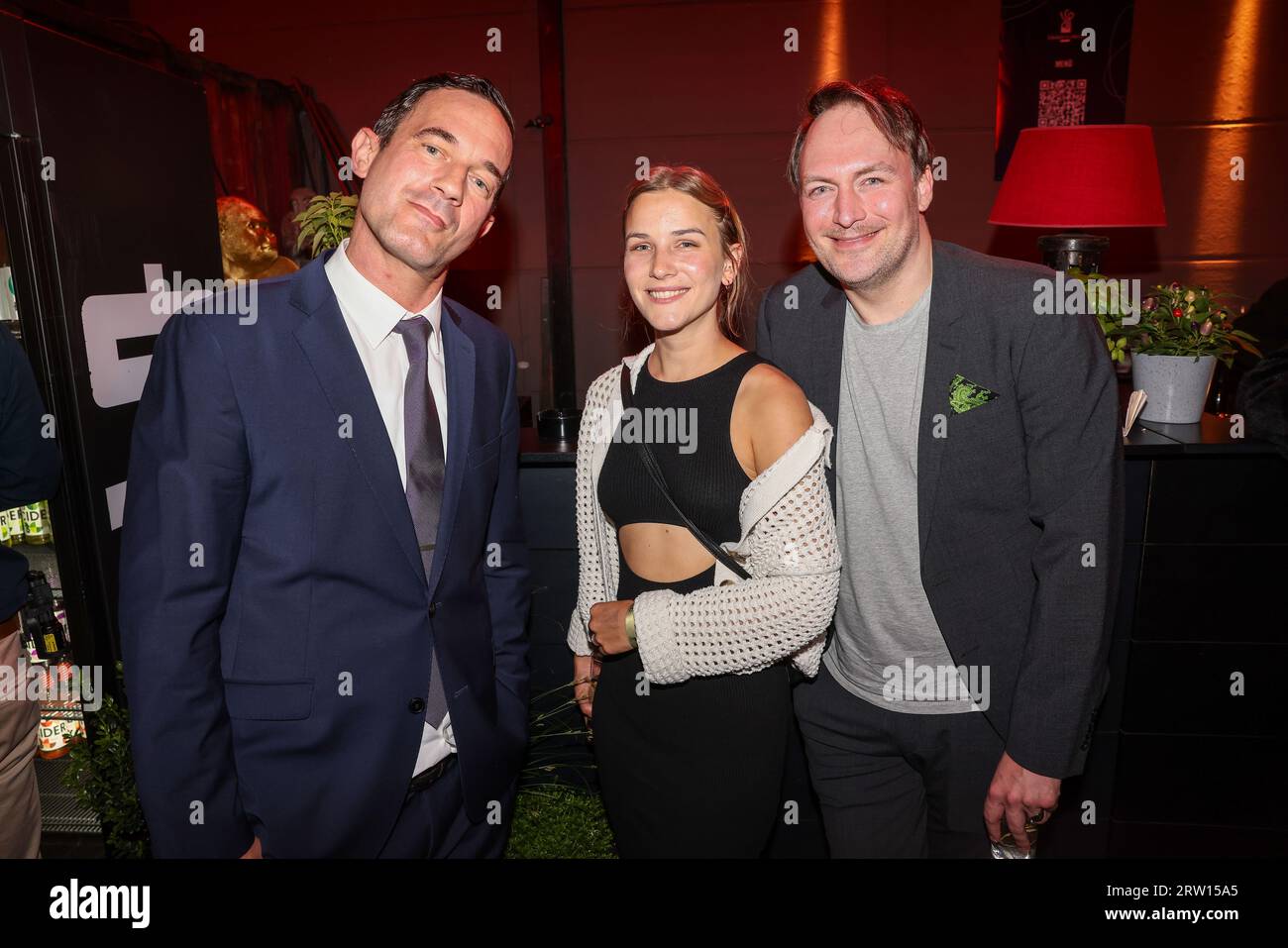 Berlin, Germany. 15th Sep, 2023. Sönke Möhring (l-r), Lea Freund and ...