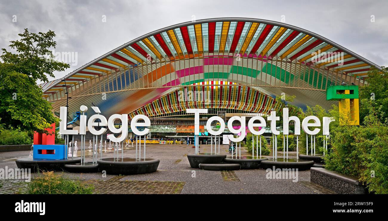 Liege-Guillemins railway station, architect Santiago Calatrava with the ...