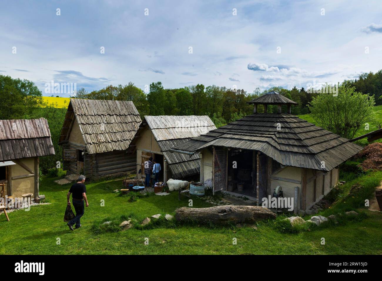 Mountain town of Bleiberg Stock Photo - Alamy