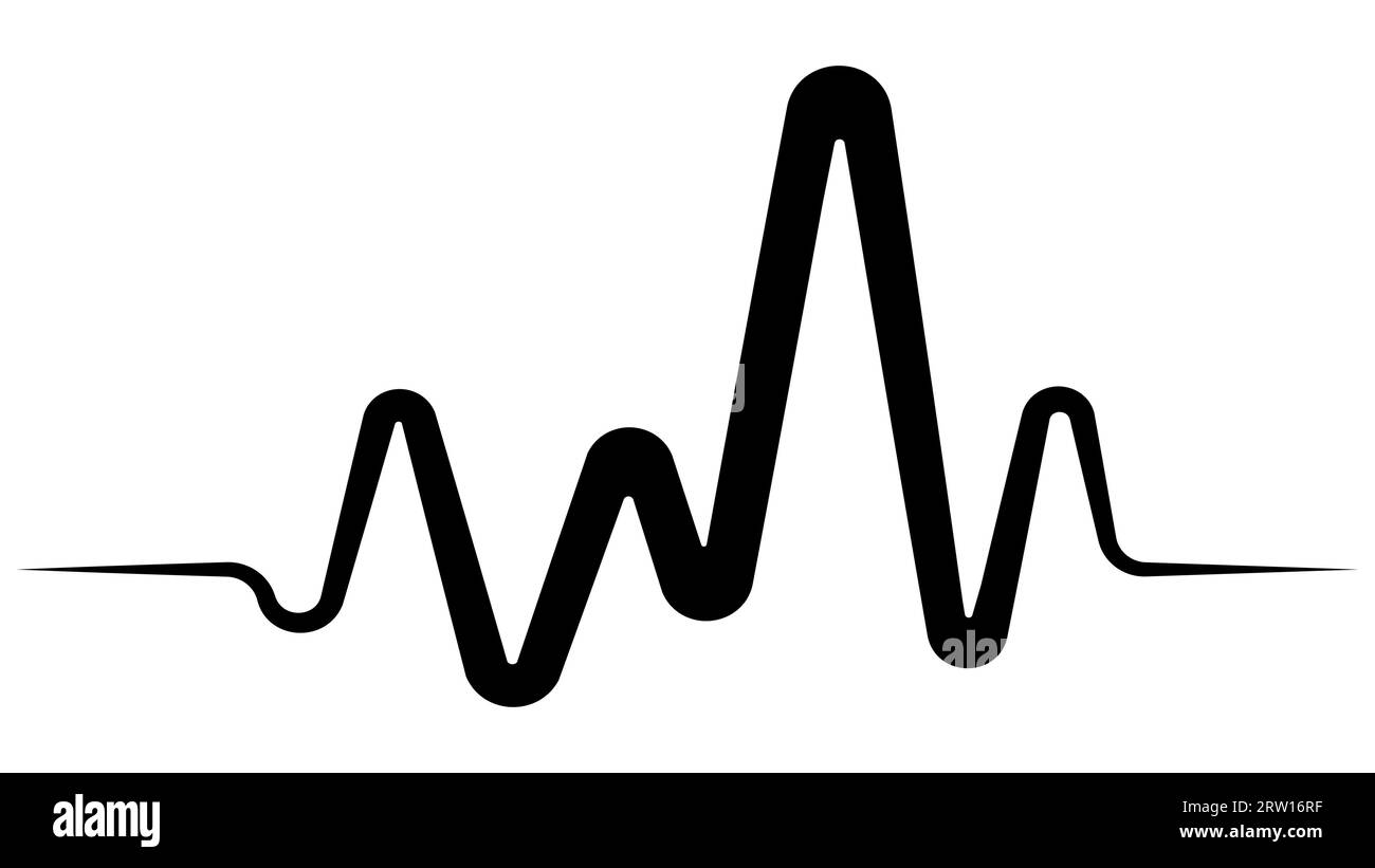 Icon impulse voltage surge, impulse diagram stress sign emotional surge Stock Vector Image & Art ...