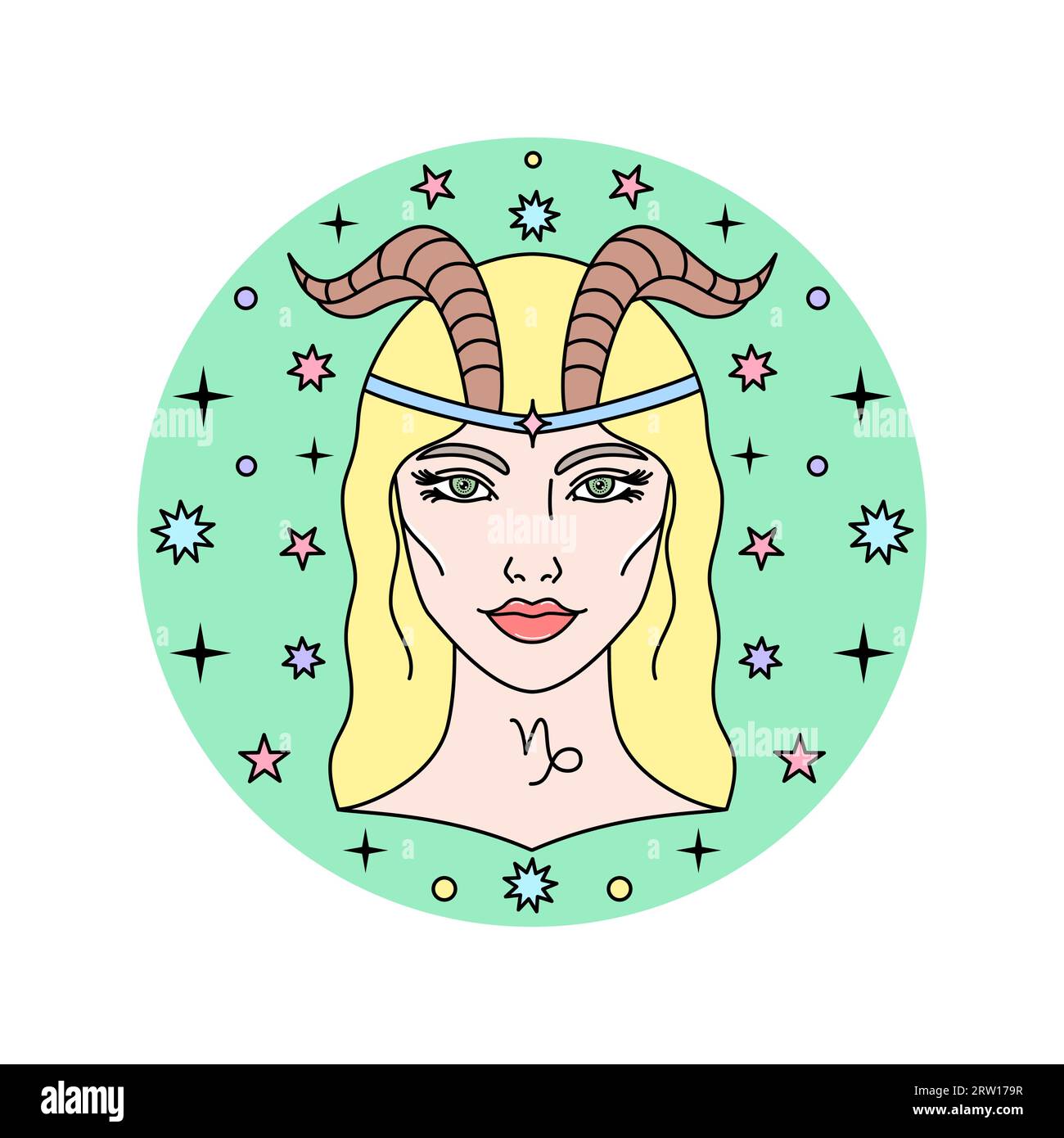 Capricorn zodiac sign Stock Vector Image & Art - Alamy