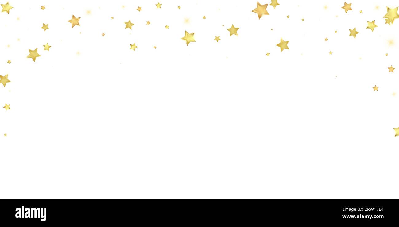 Magic stars vector overlay. Gold stars scattered around randomly ...