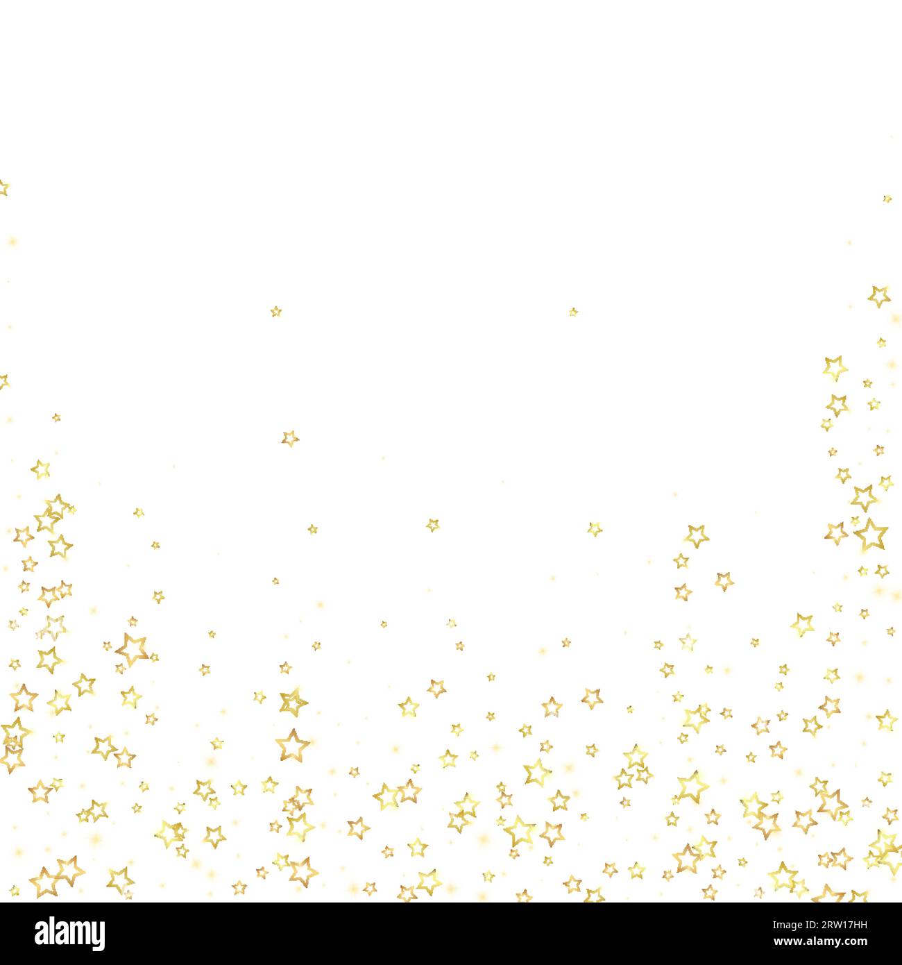 Twinkle stars scattered around randomly, flying, falling down, floating ...