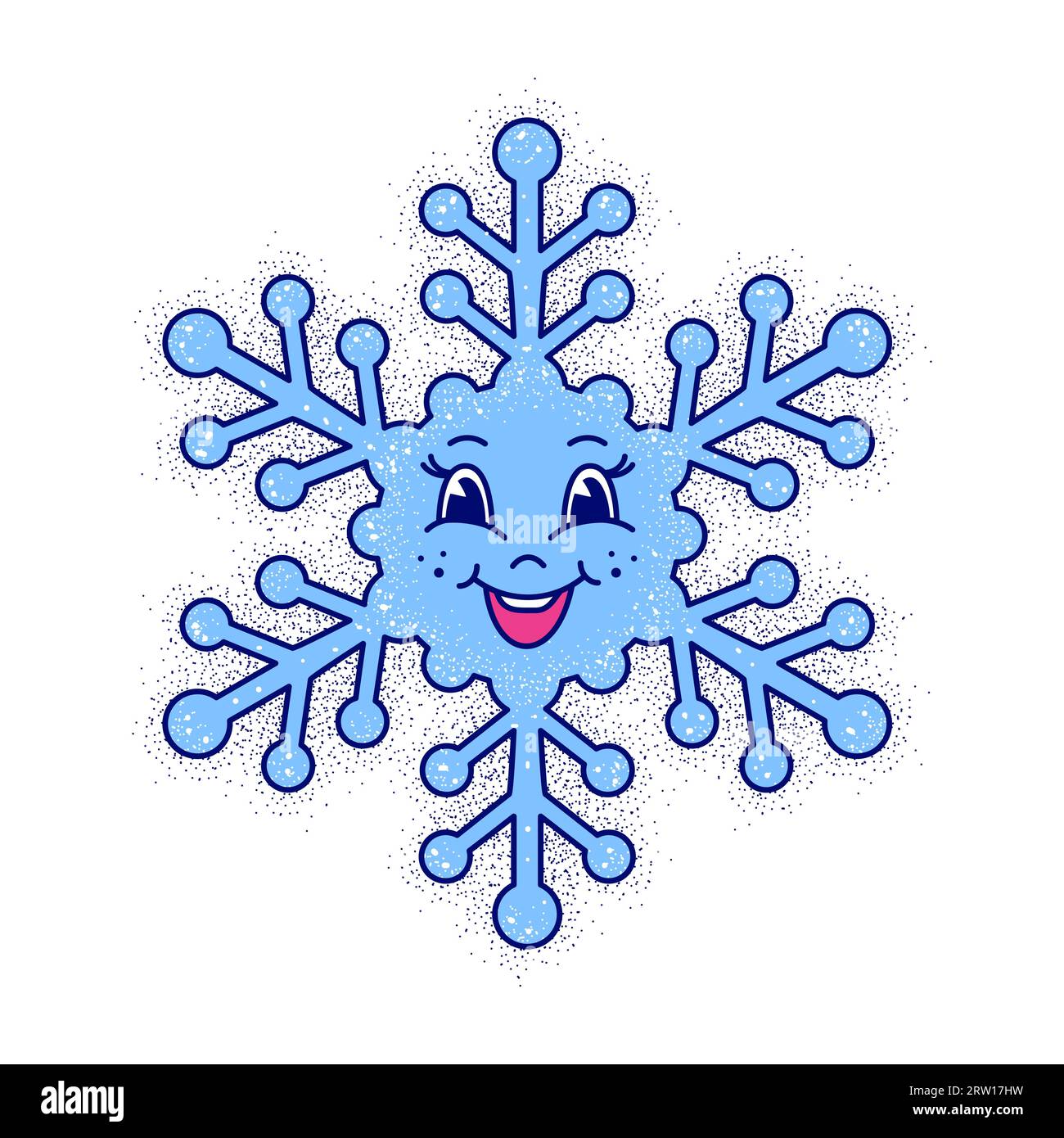 Cartoon winter snowflake Stock Vector Image & Art - Alamy