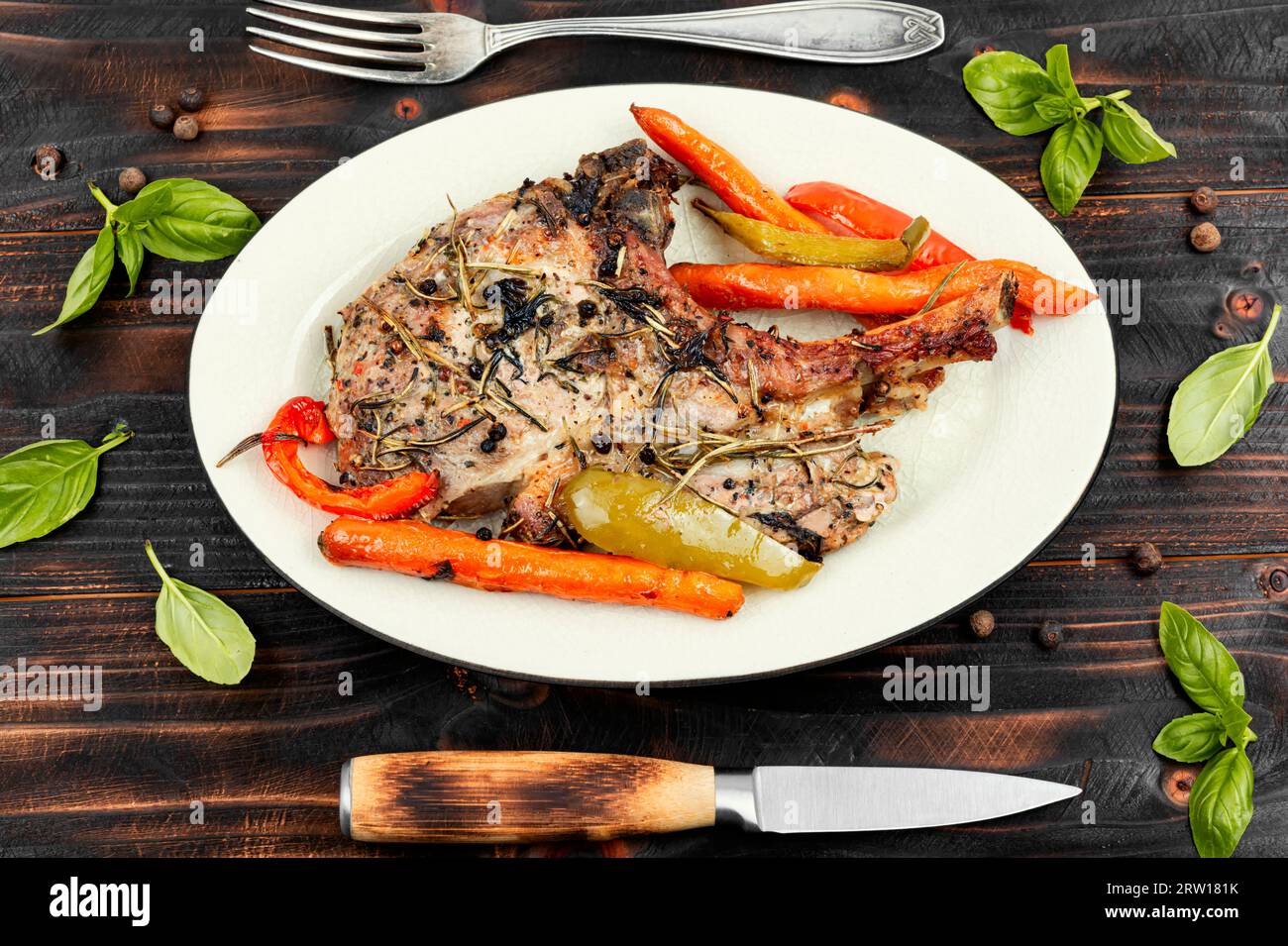 Juicy grilled pork tomahawk hi-res stock photography and images - Alamy