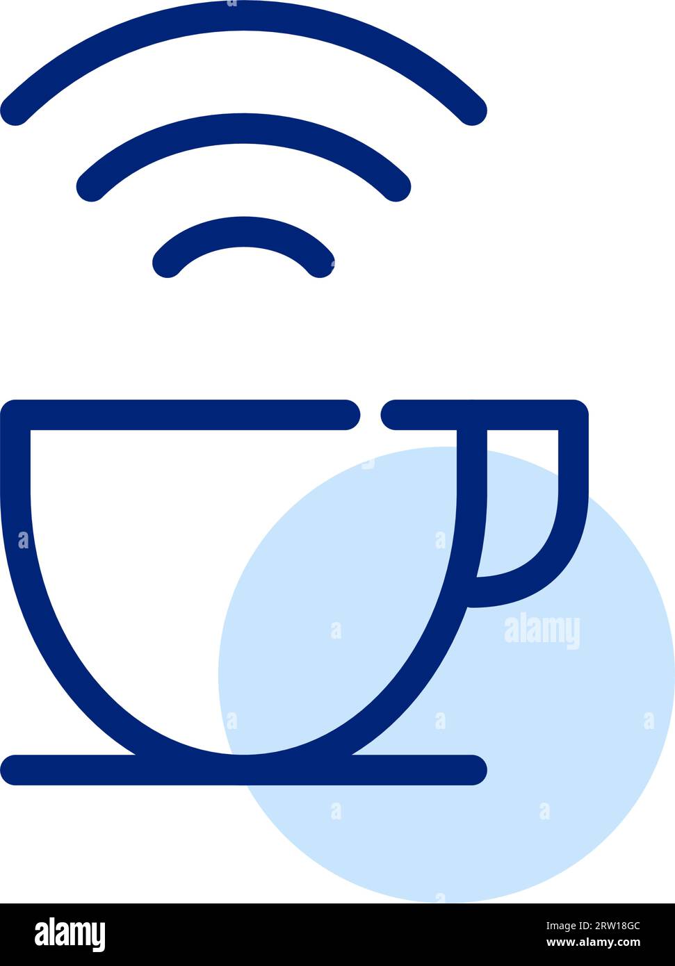 Coffee shop with free wi-fi service. Pixel perfect icon Stock Vector ...