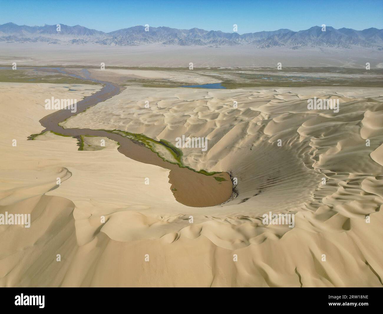 Ruoqiang. 14th Sep, 2023. This aerial photo taken on Sept. 14, 2023 ...