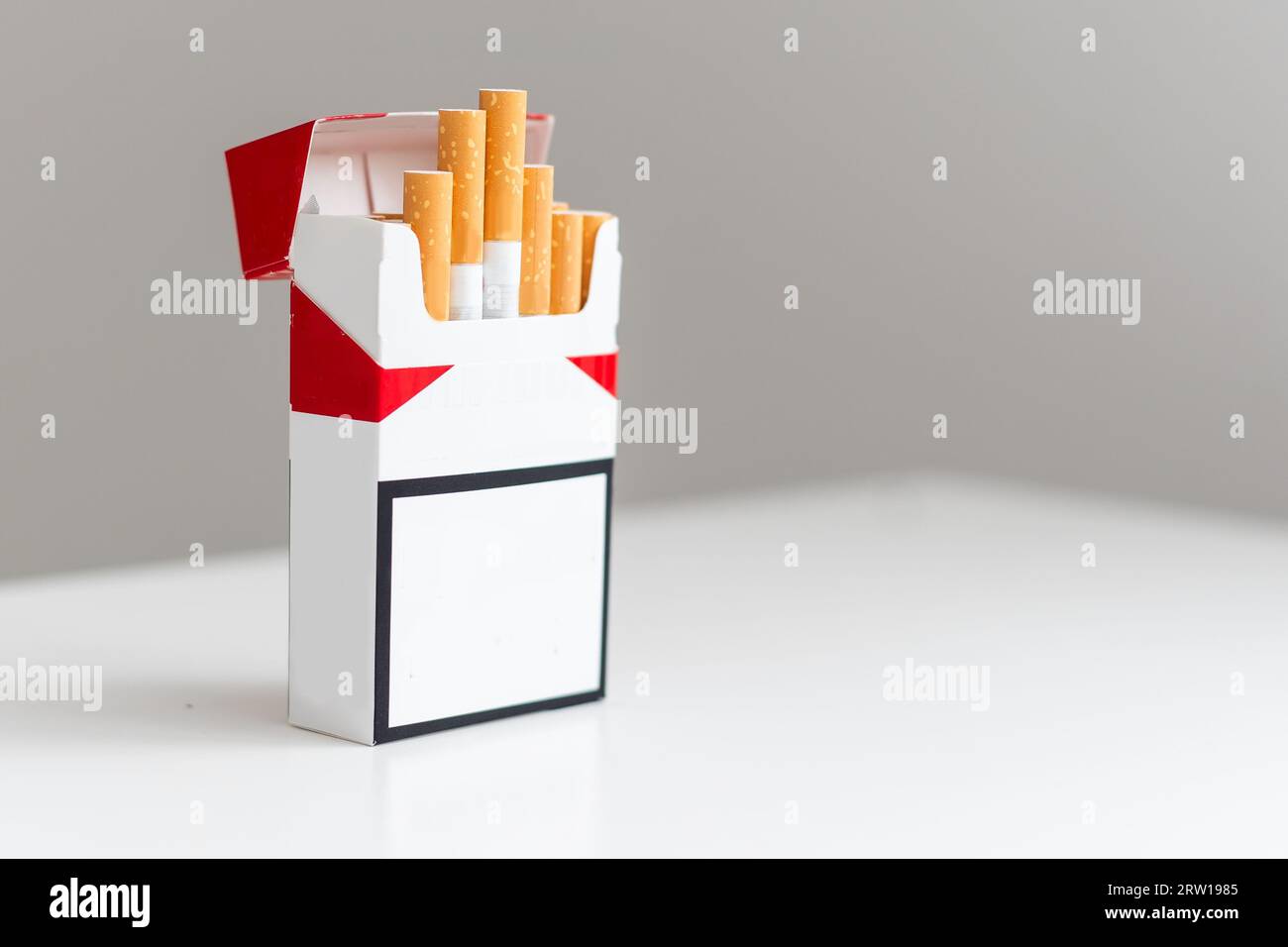 Pack of Cigarettes With Copy Space Isolated on White Background Stock ...