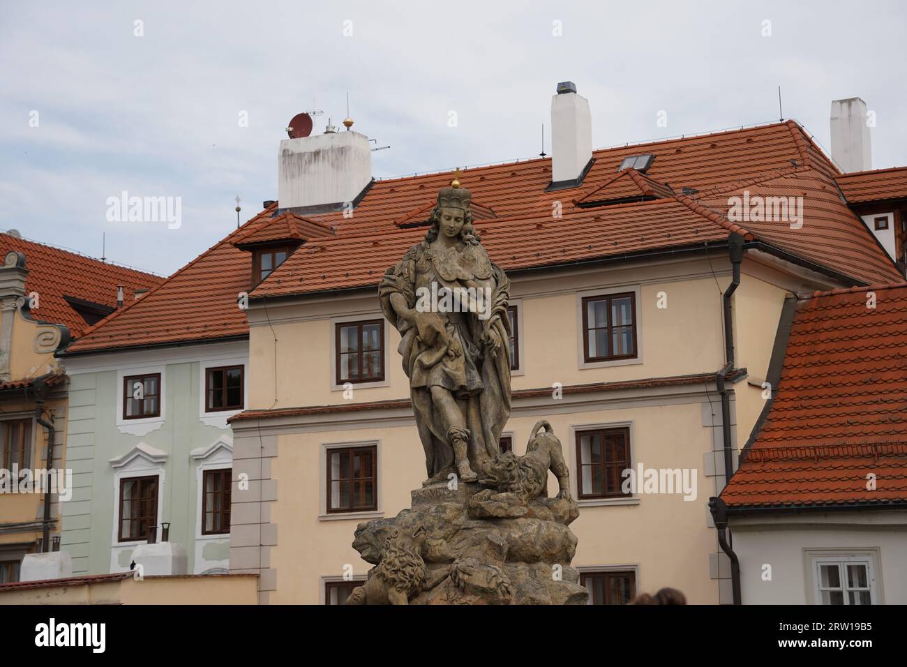 The statue of Vitus sculpture by Ferdinand Brokoff, on the north side ...