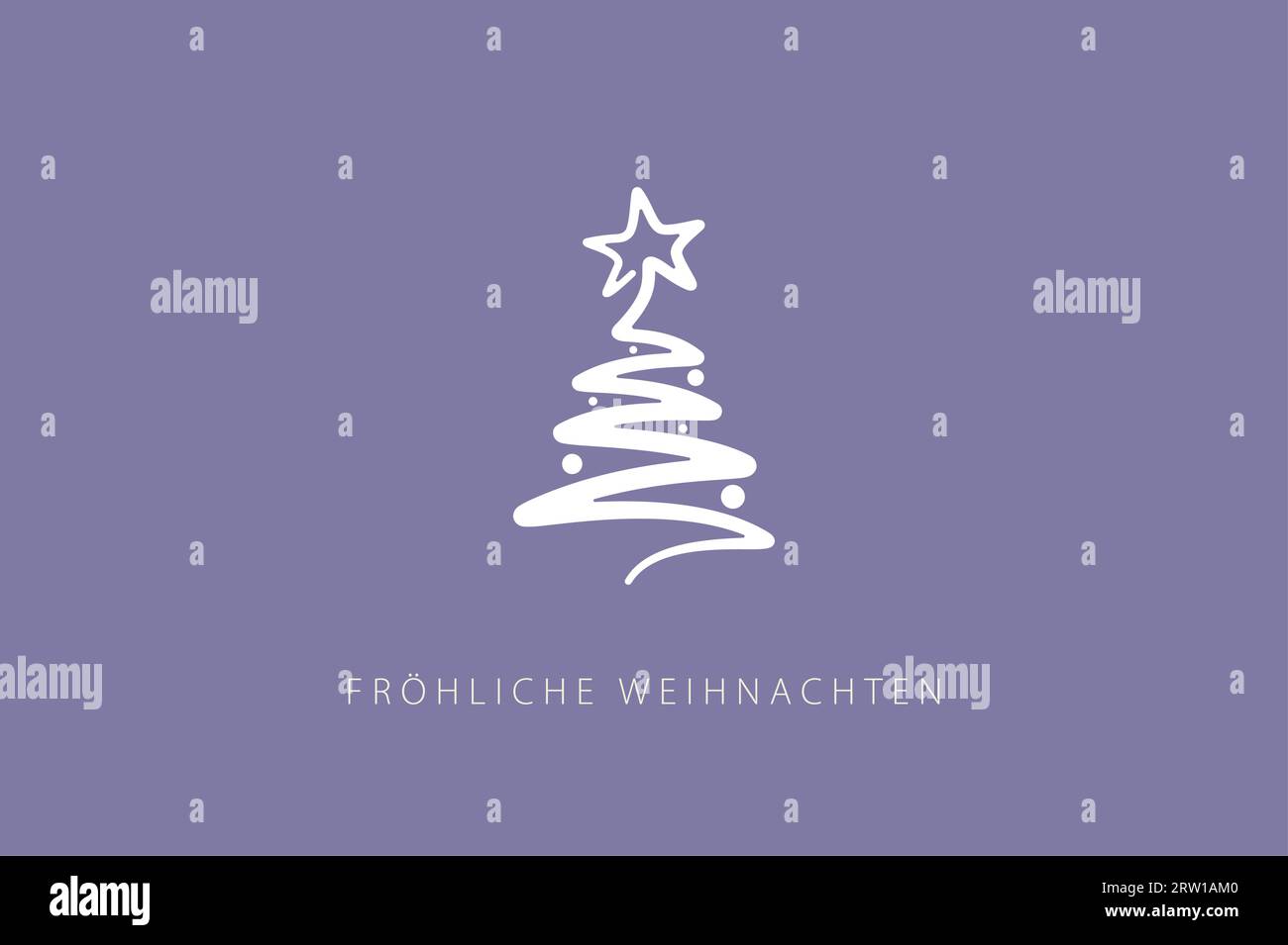 Greeting card with Merry Christmas lettering in German (Frohe ...