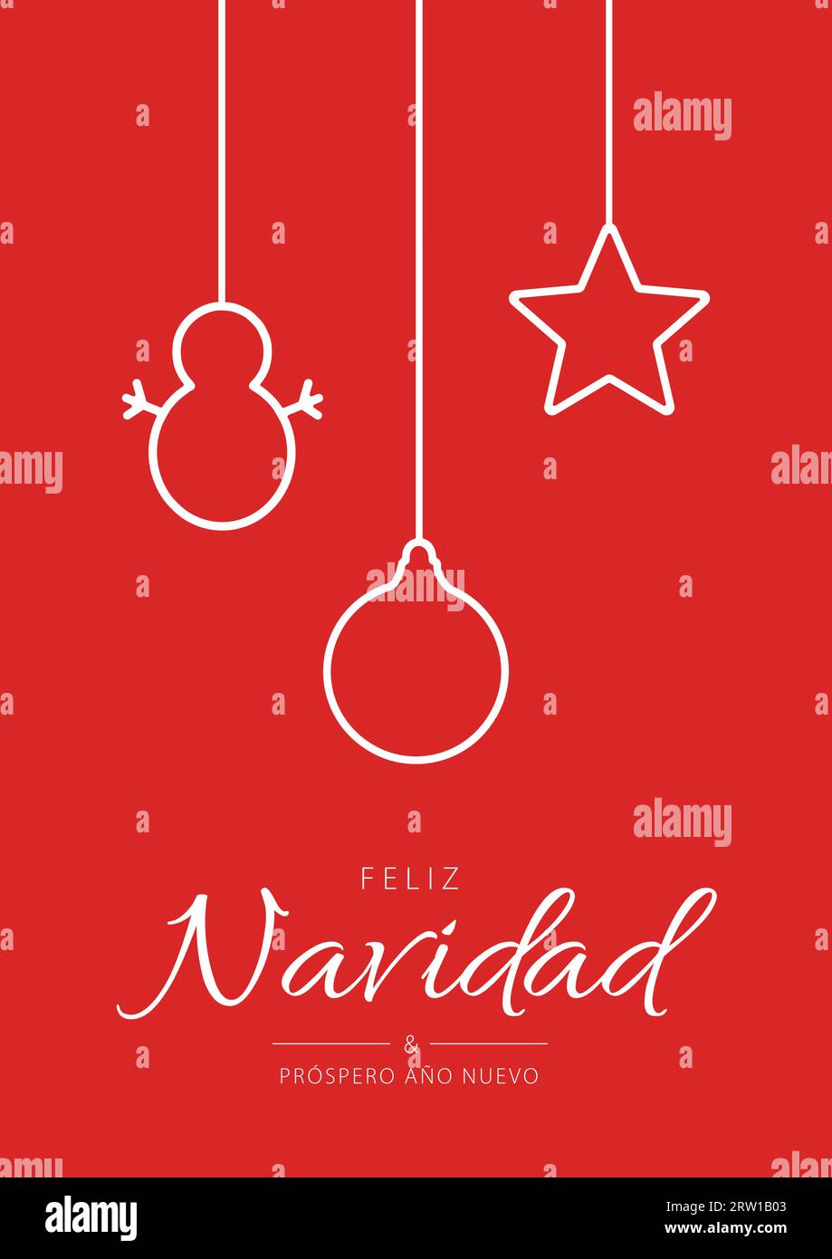 Feliz navidad y prospero ano nuevo Stock Vector Images - Alamy