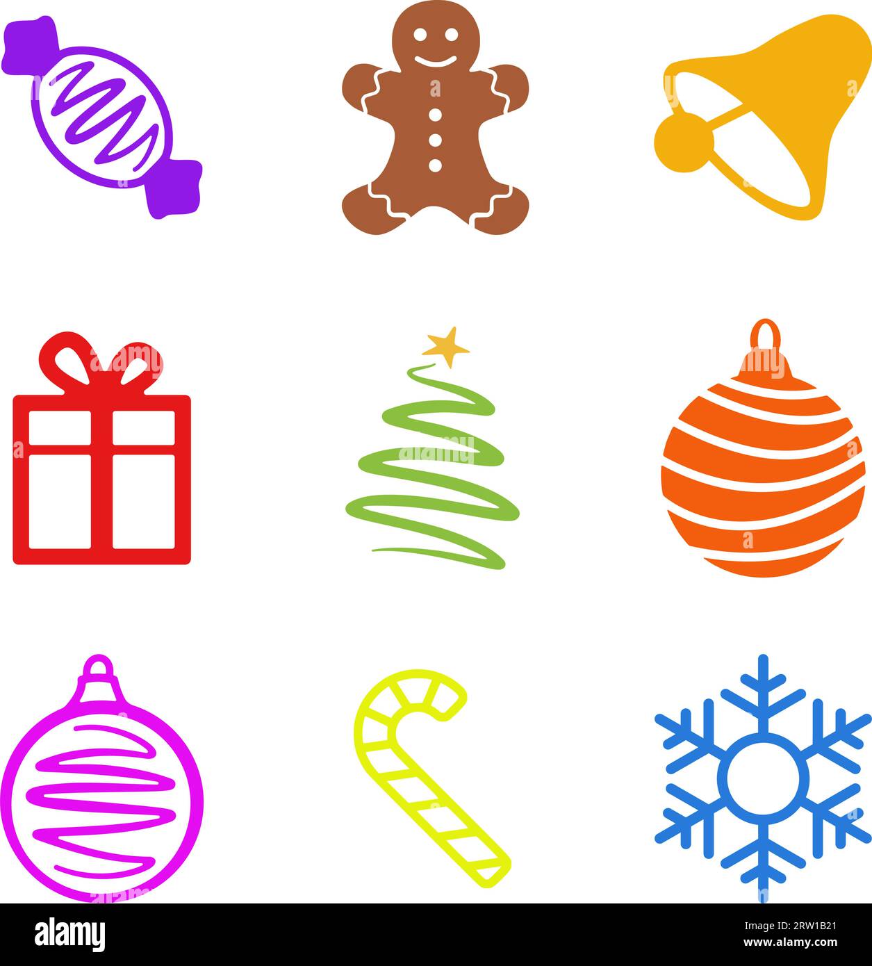 Christmas icons set Stock Vector Image & Art - Alamy