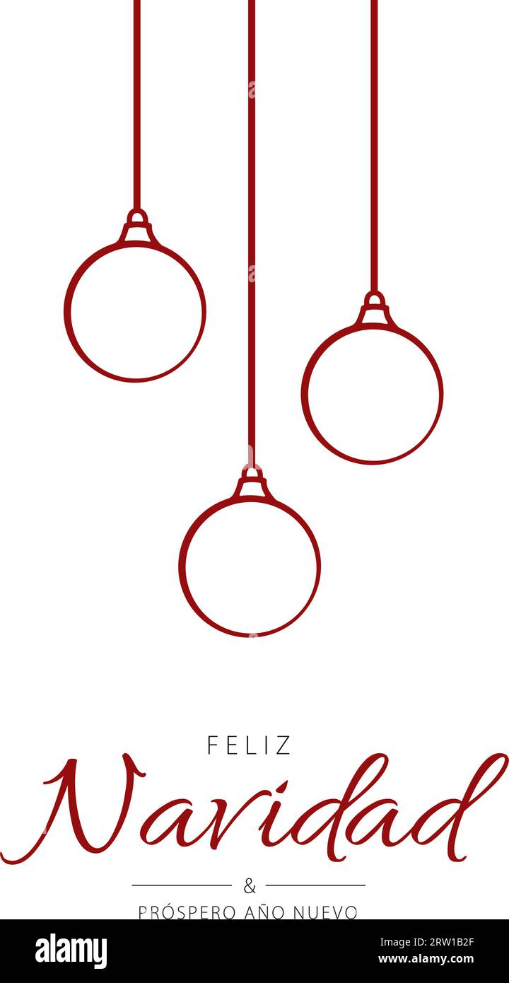 Merry Christmas and Happy New Year lettering in Spanish (Feliz Navidad ...