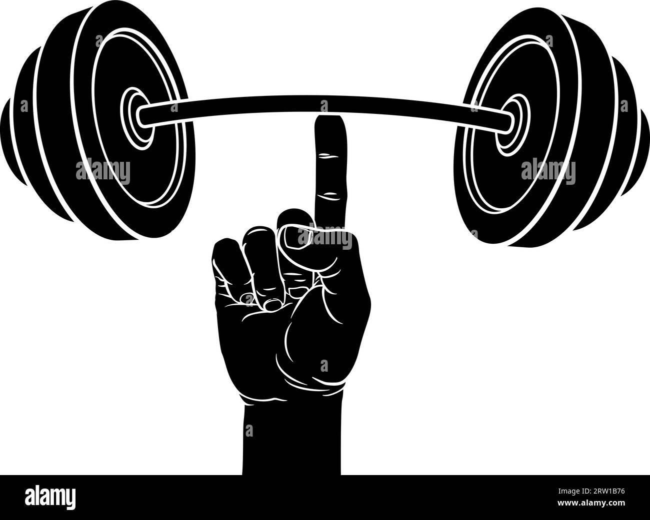 Drawing man weight lifter sport Stock Vector Images - Alamy