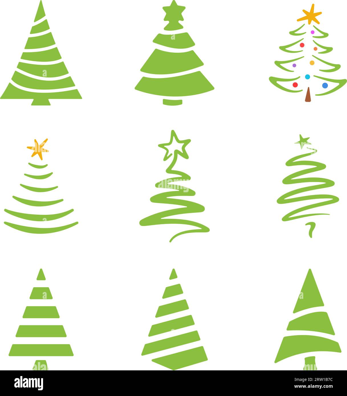 Set of Christmas Tree icons Stock Vector Image & Art - Alamy