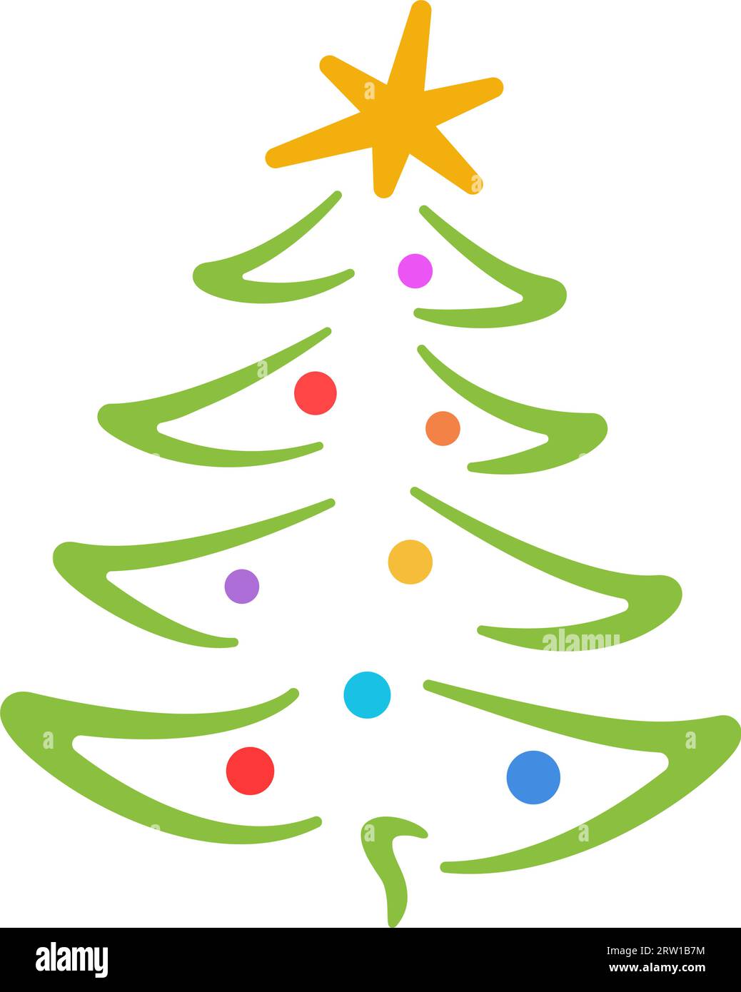 Green christmas postcard icon isolated Cut Out Stock Images & Pictures ...