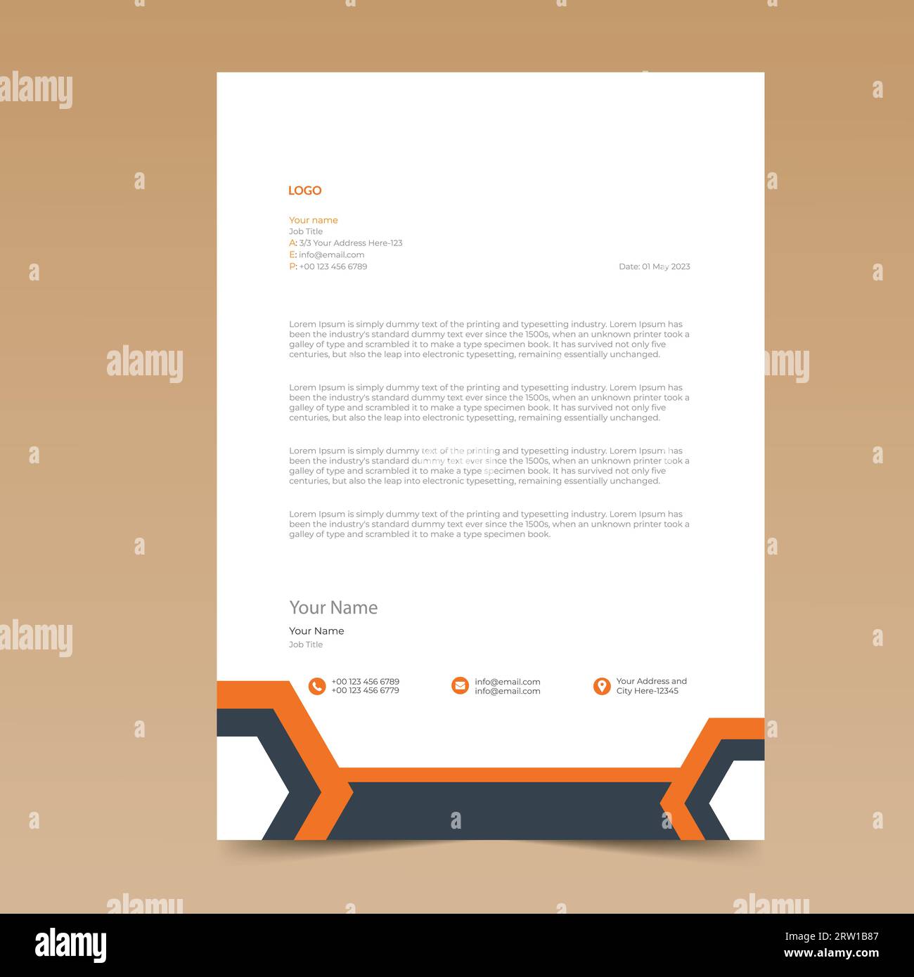 Modern Letterhead Pad Template Design Stock Vector Image & Art - Alamy