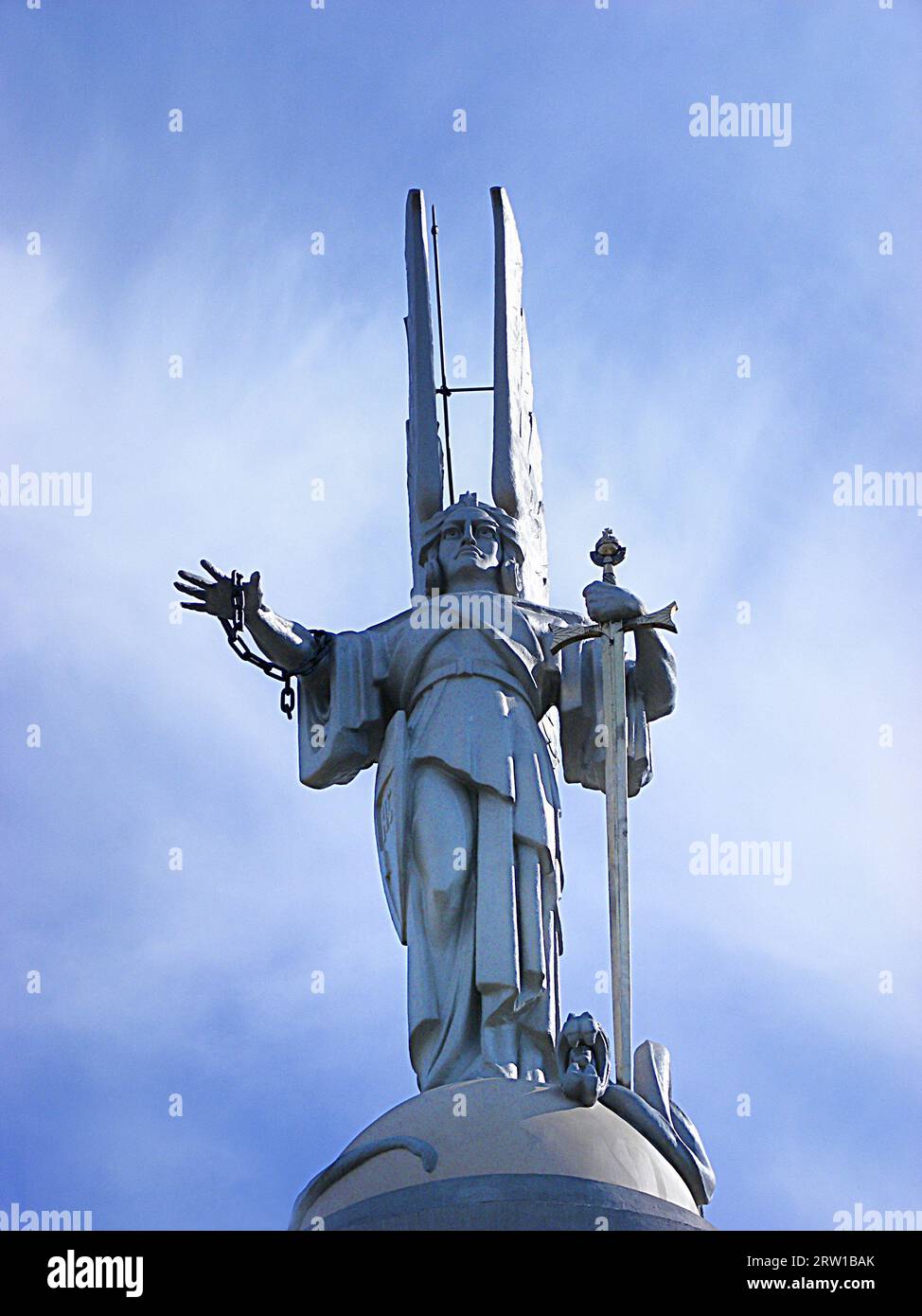 Angel guardian over the grave at the cemetery Stock Photo - Alamy