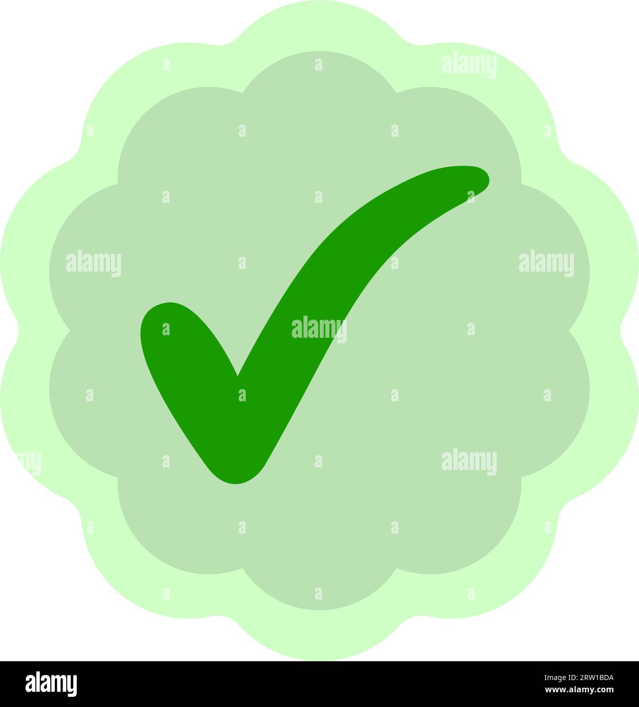 Sticker good choice purchase, approved vector sticker form flower ...