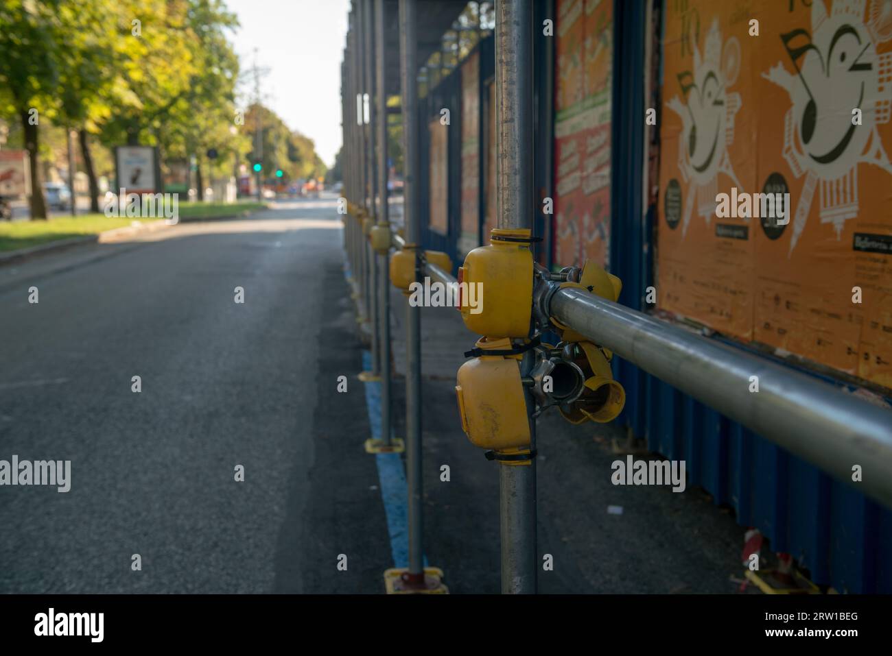 building with scaffolding, work in progress on the building which ...