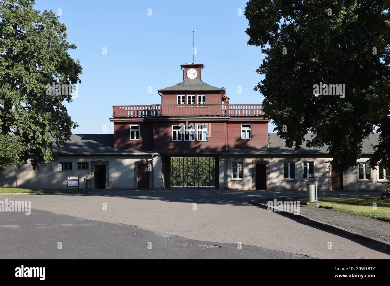 Weimar, Germany. 16th Sep, 2023. The camp gate of the former Buchenwald ...