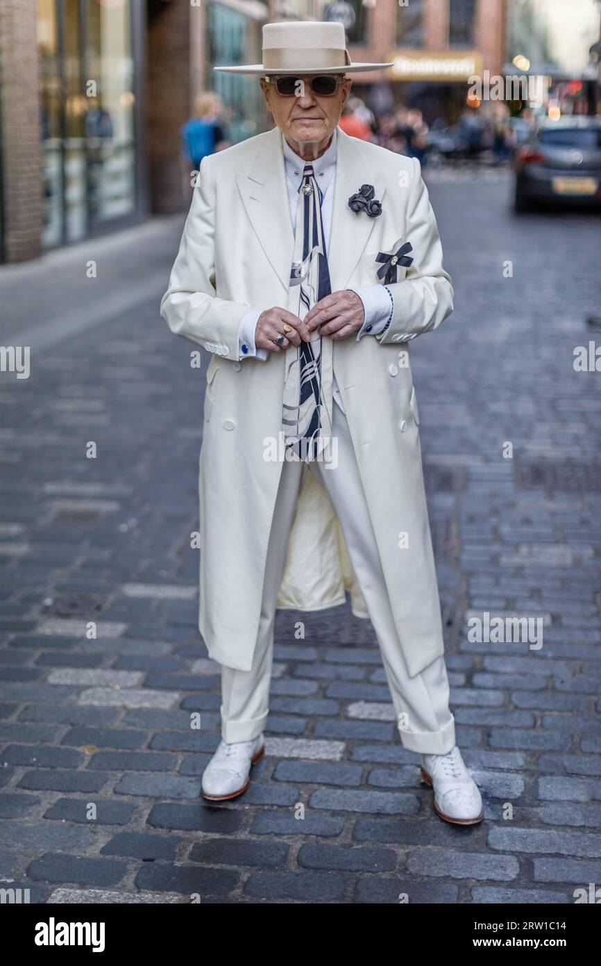 George Skeggs commonly known as Soho George, wears one his eyecatching ...