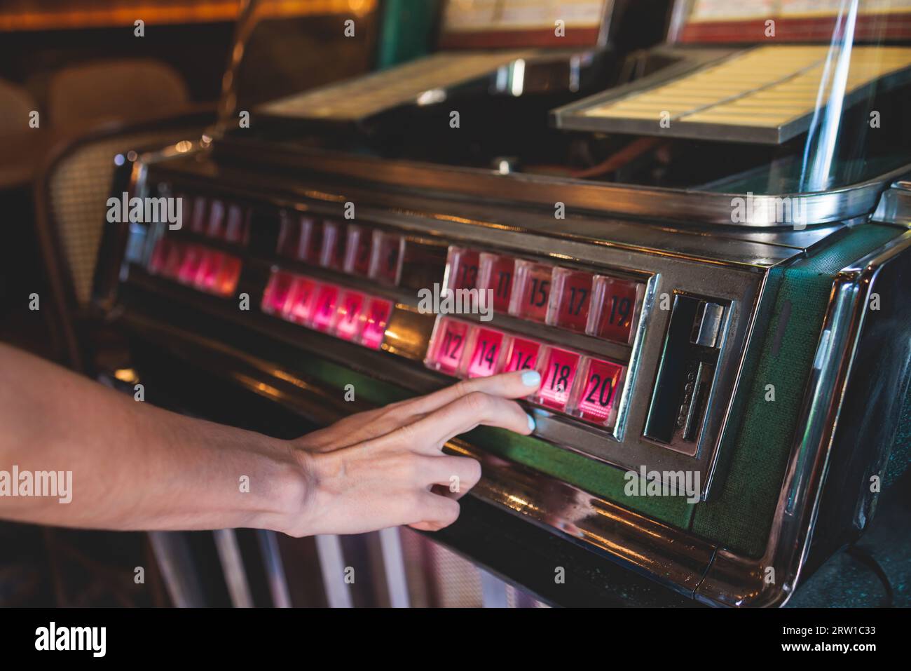 Woman disco ball vinyl hi-res stock photography and images - Alamy