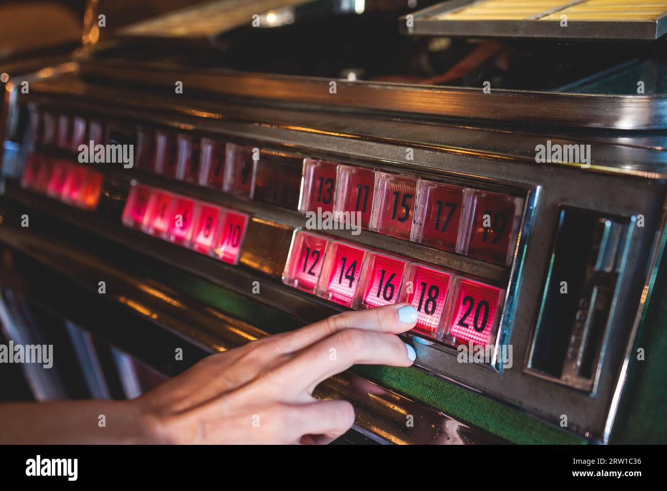 Woman disco ball vinyl hi-res stock photography and images - Alamy