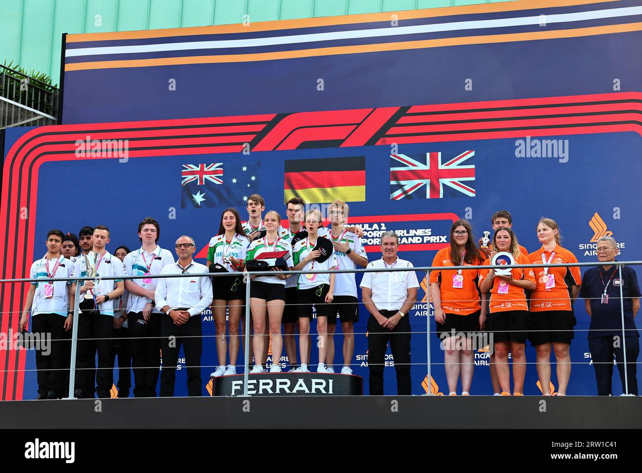 Singapore, Singapore. 16th Sep, 2023. F1 in Schools World Finals podium ...