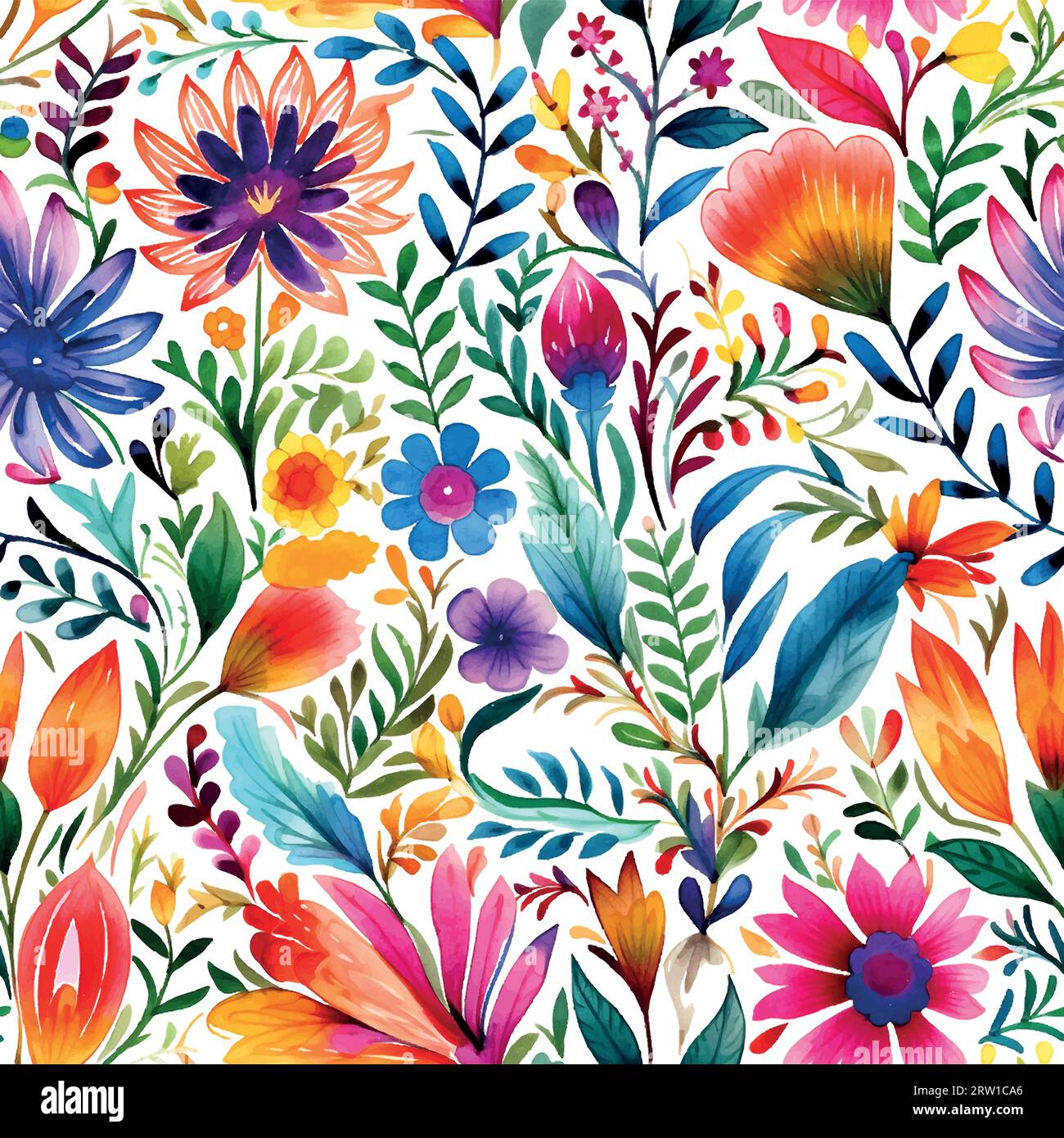 Line art mexican embroidery watercolor for print design Stock Vector ...