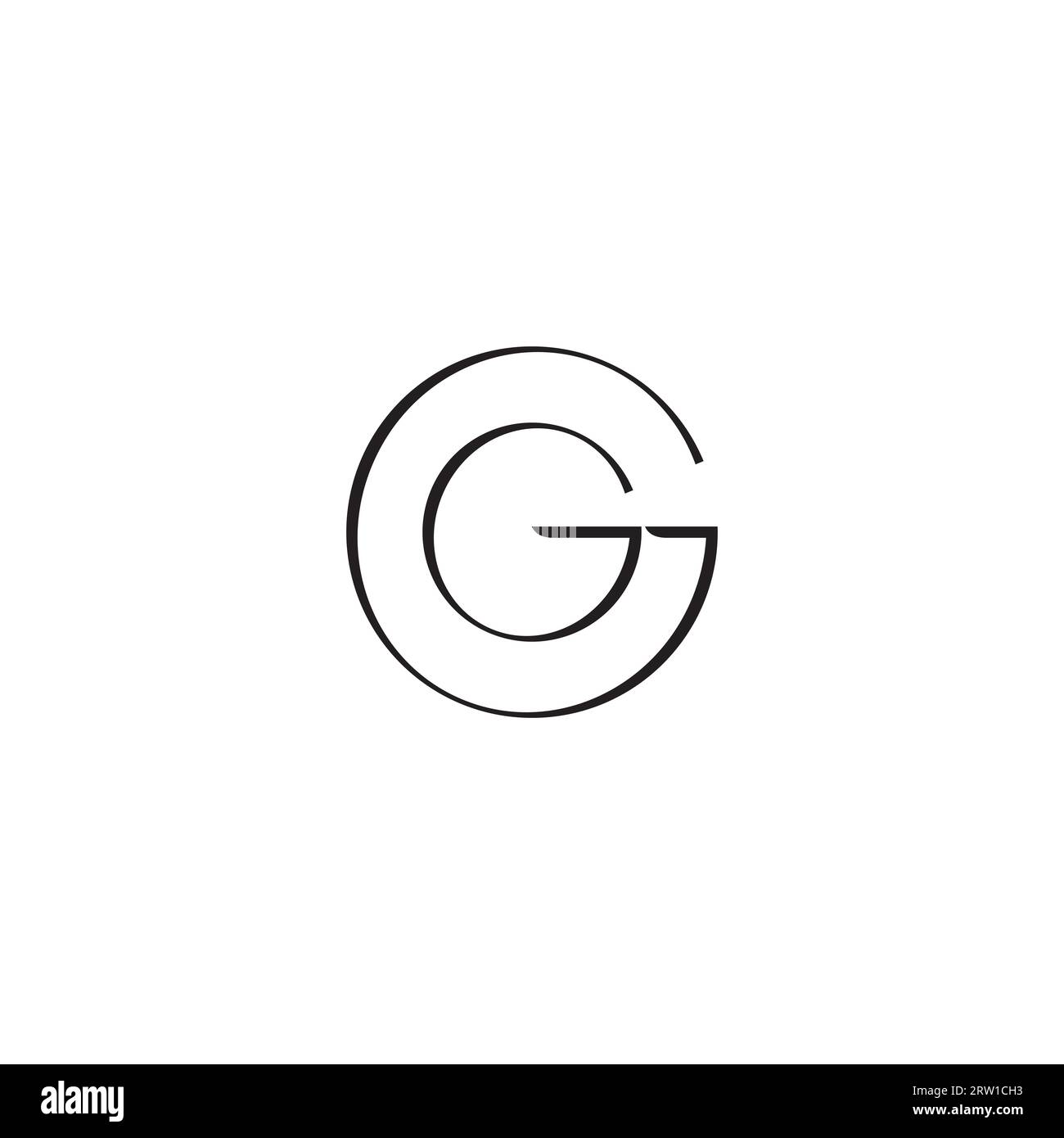 Gg logo design Black and White Stock Photos & Images - Alamy