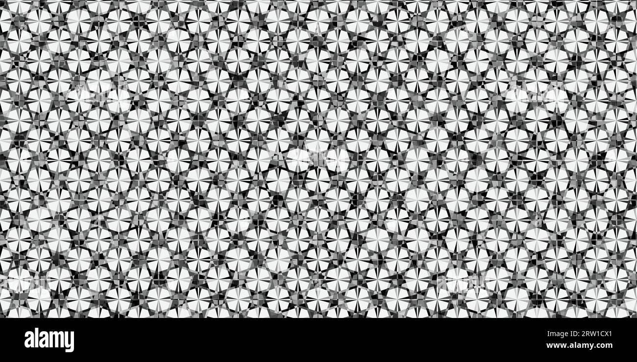 Black and white crystal geometric seamless pattern. Childish black ...