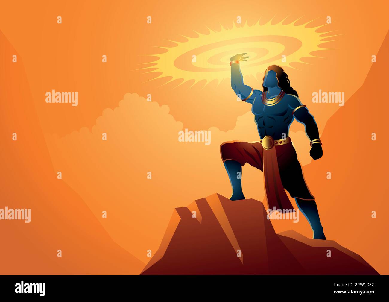 Hindu god and goddess, Indian mythology vector illustration series ...