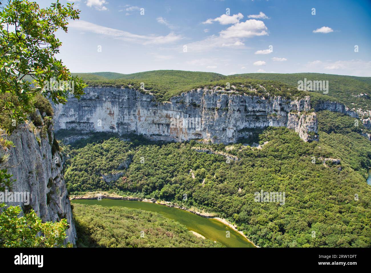 A breathtaking view of the Gorges de l'Ardèche, where the river ...
