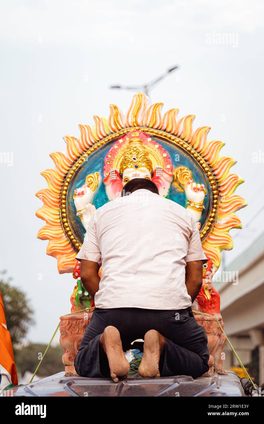 Ganpati idol making hi-res stock photography and images - Alamy