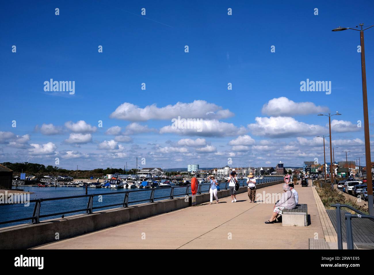 littlehampton town seaside resort,and the river arun,west sussex,uk ...