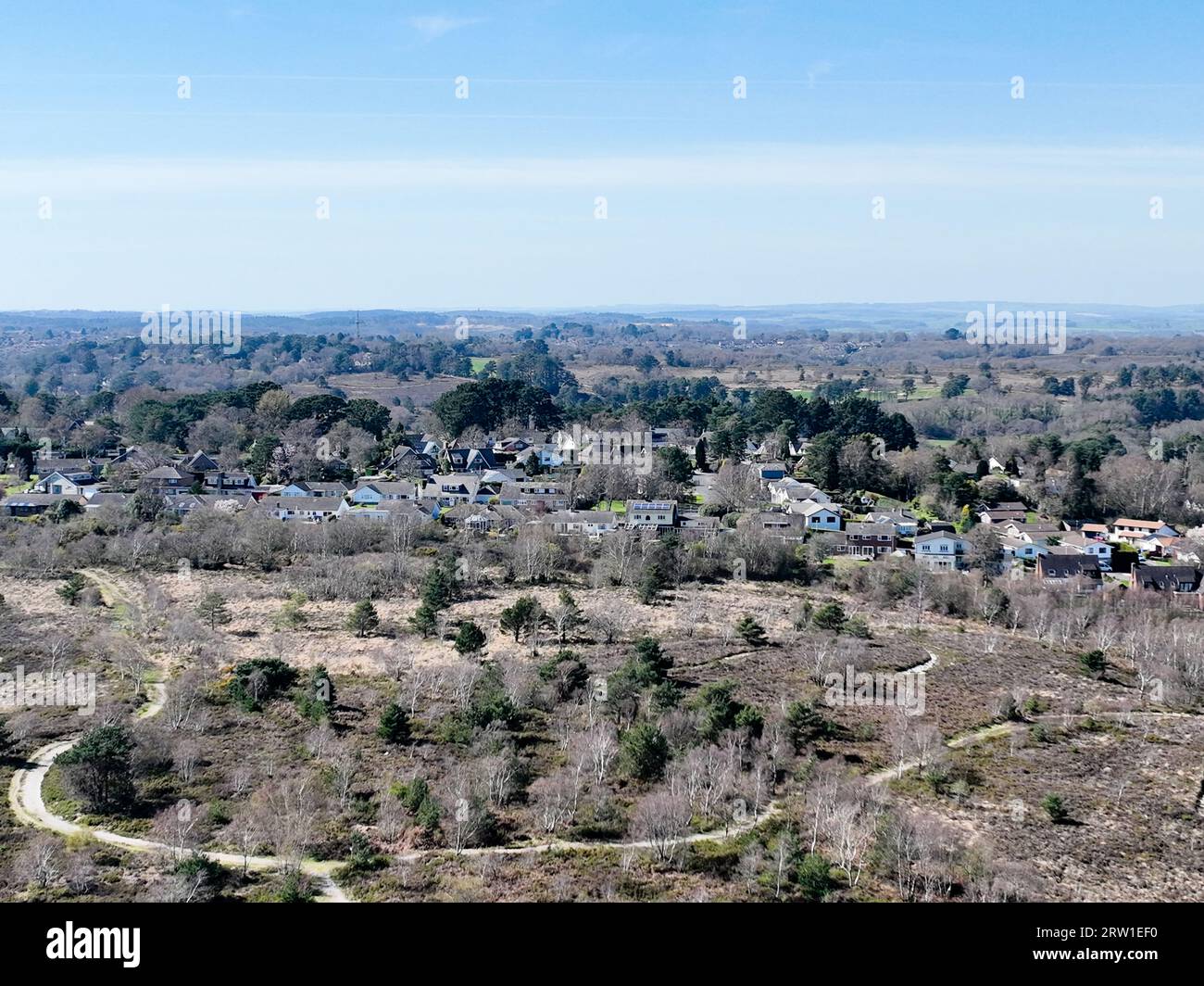 Aerial view heathland countryside in hi-res stock photography and ...
