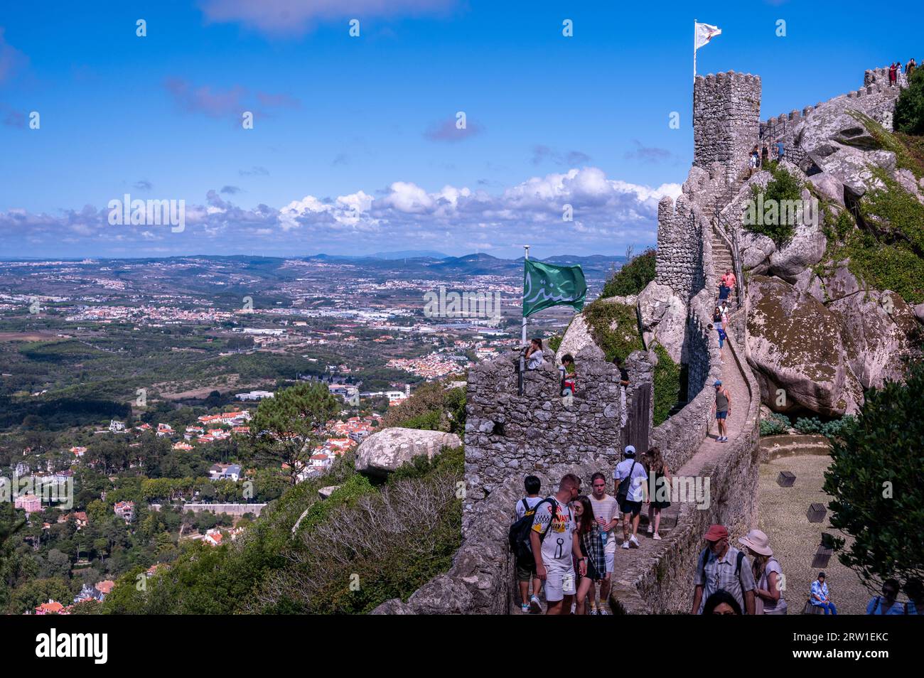 Moorish castle ruins above lisbon hi-res stock photography and images ...