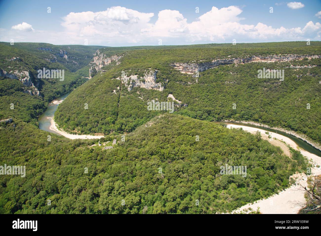 A breathtaking view of the Gorges de l'Ardèche, where the river ...