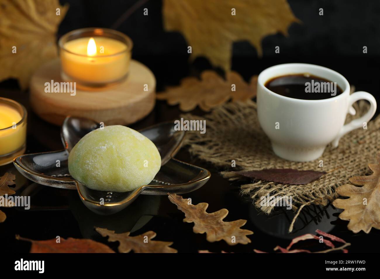 Colorful japanese sweets daifuku or mochi sliced. Sweets close up on ...