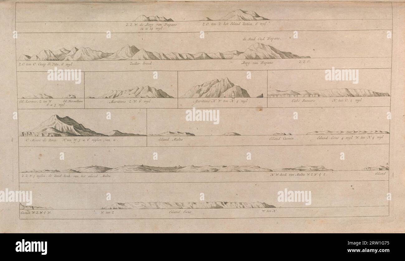 De nieuwe groote ligtende Zee-Fakkel..., 1738 Stock Photo - Alamy