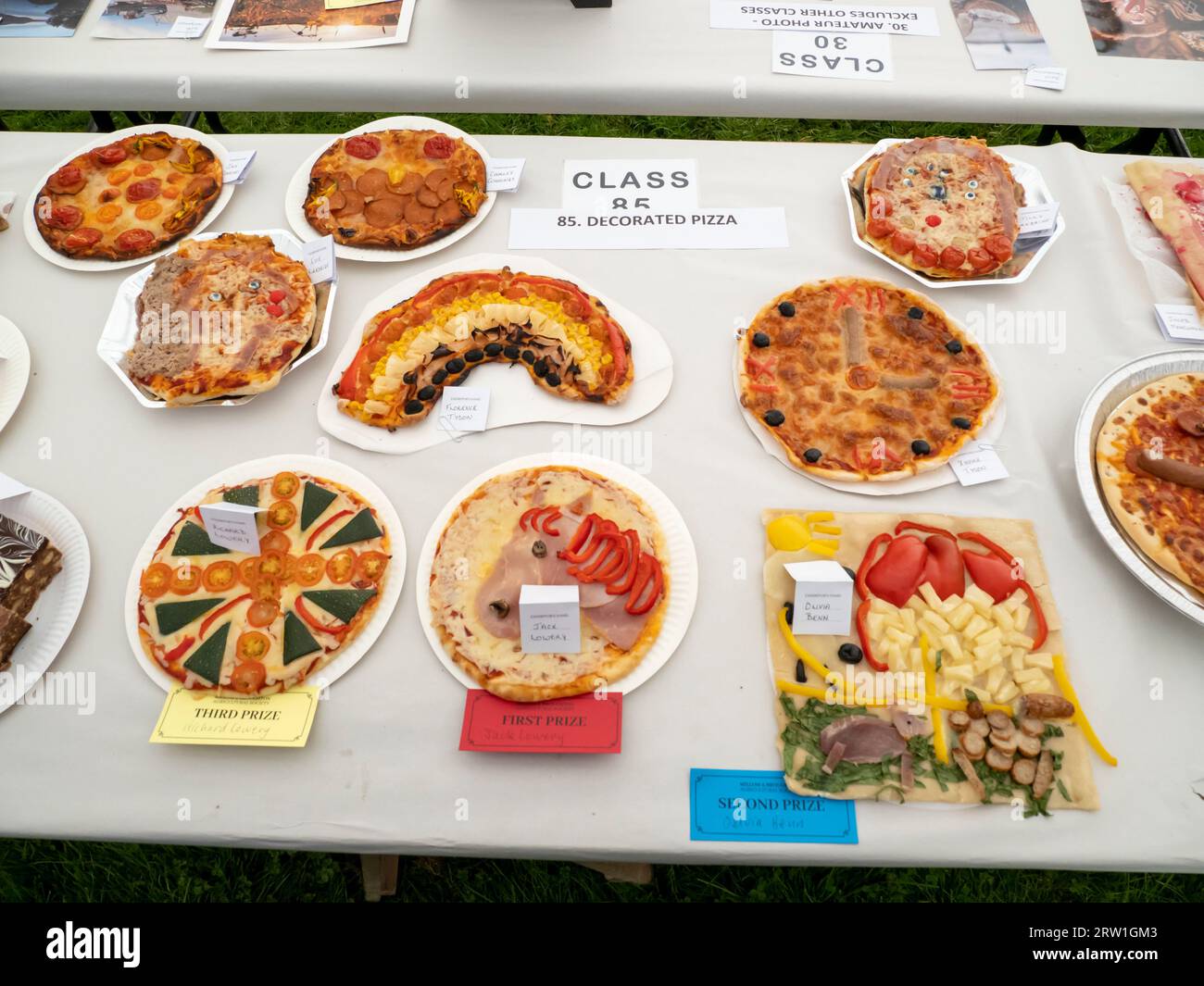 A decorated pizza competition at the Broughton in Furness anual ...