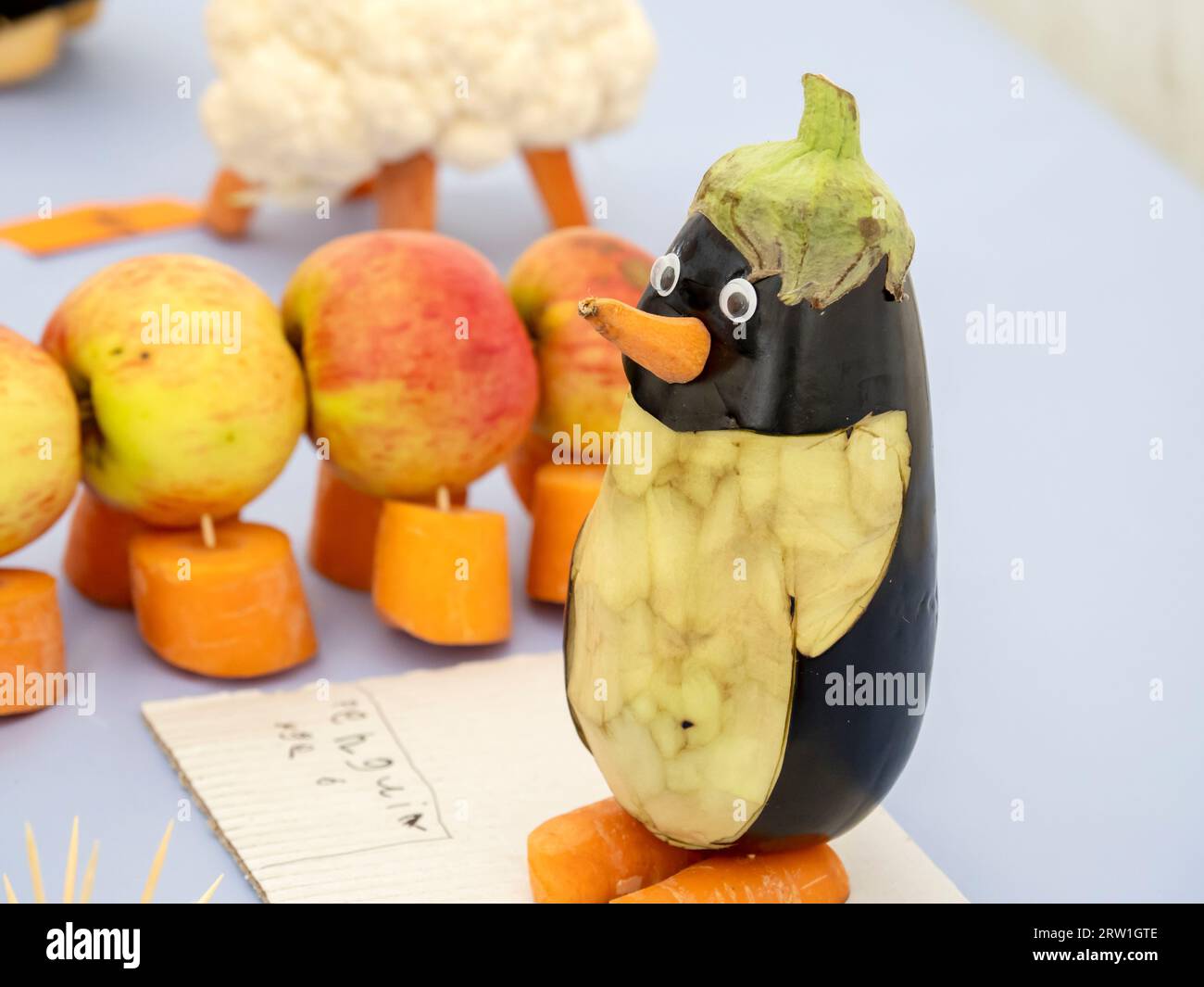 A vegetable character competition at the Broughton in Furness anual ...