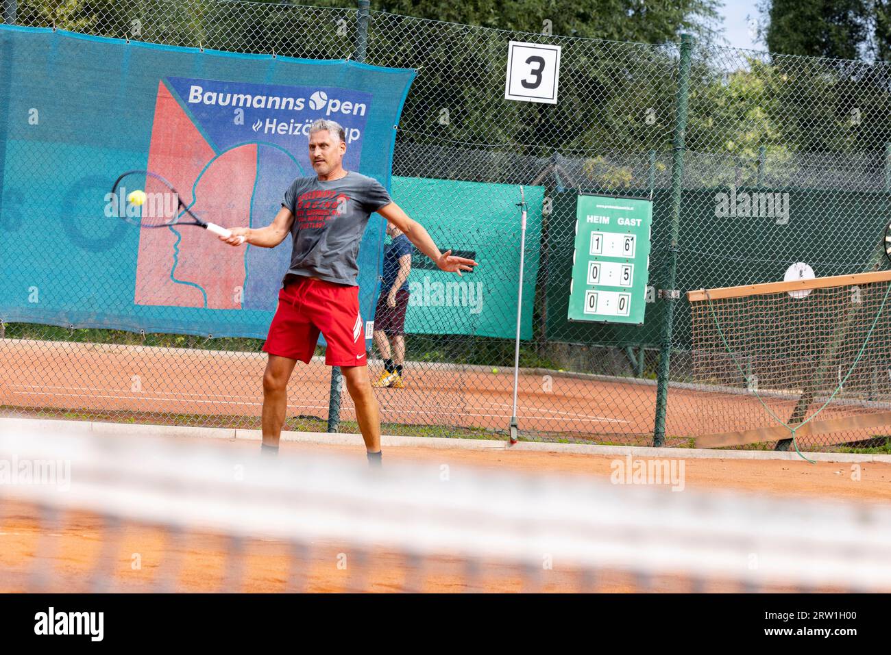 Duisburg, Germany. 16th Sep, 2023. Christian Valentin plays tennis in ...