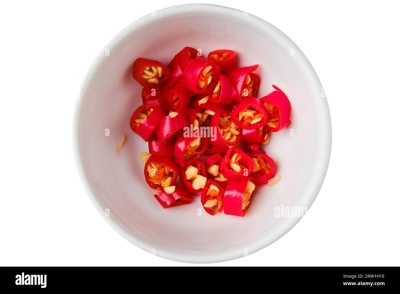 Chopped chilli isolated top view hi-res stock photography and images ...