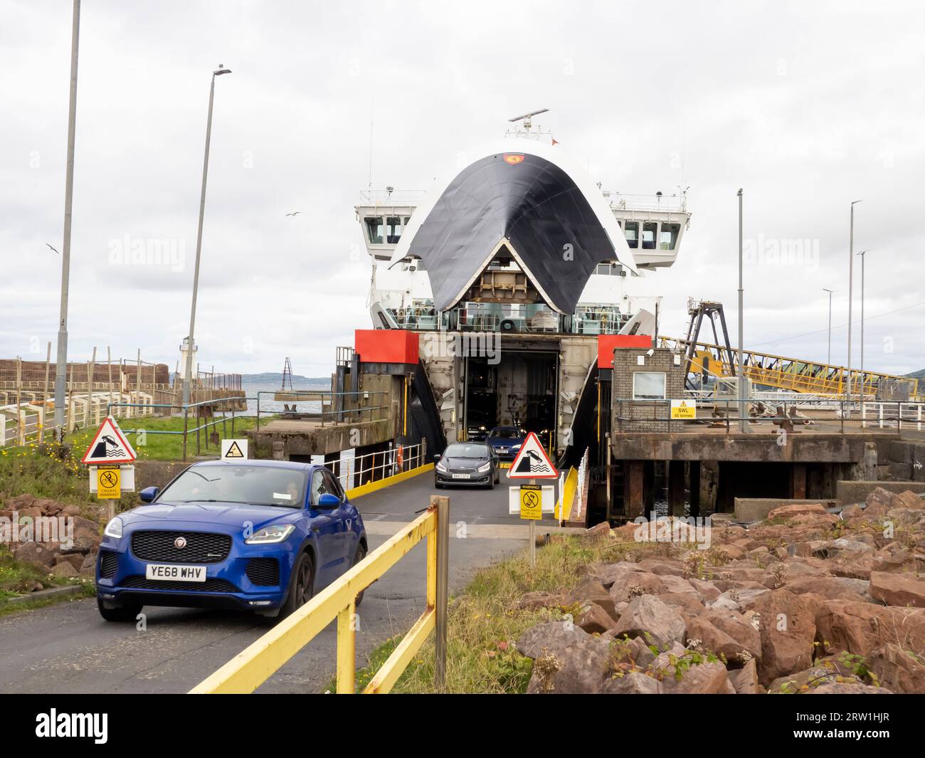 The Arran ferry at Ardrossan on Scotlands west coast, UK Stock Photo ...